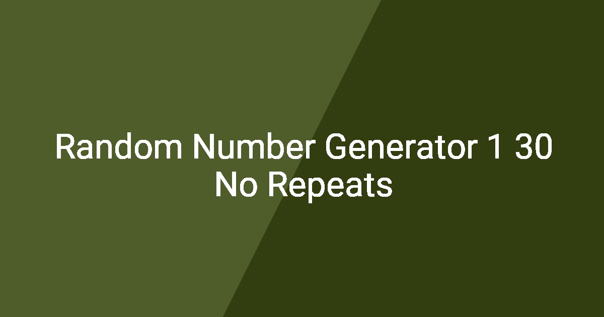 1 24 Random Number Generator – Damacy Games